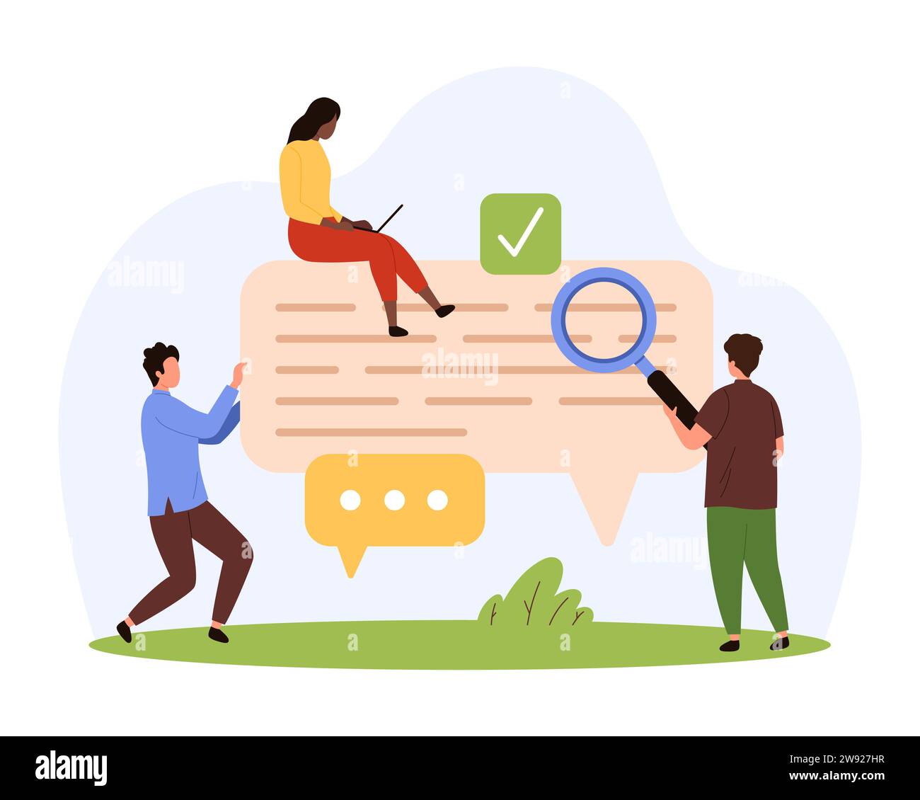 User identification, information search in chat history. Tiny people ...