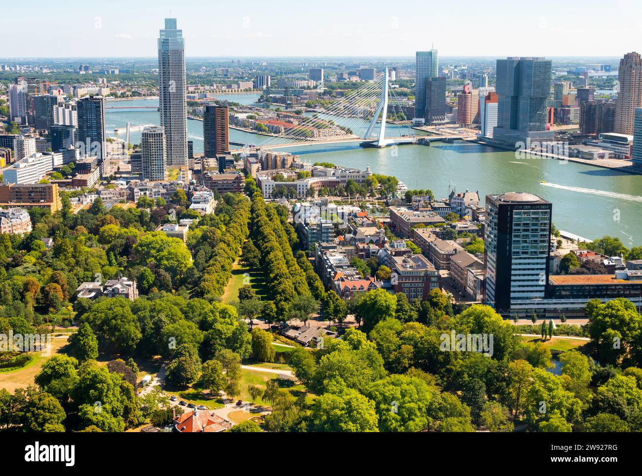 Rotterdam skyline skyscrapers aerial hi-res stock photography and ...