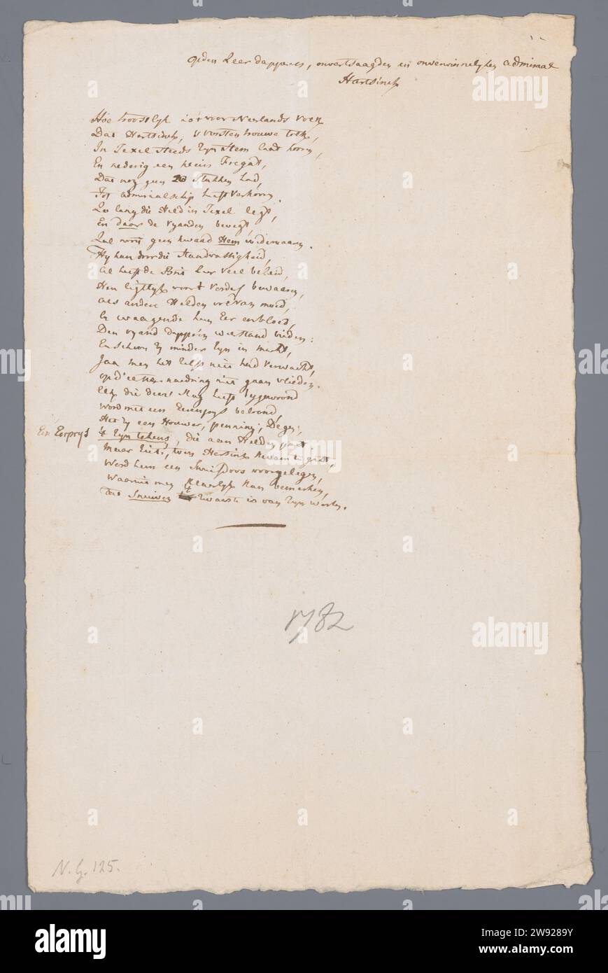 Op de Very brave, Overtsagden and invincible Admiral Hartsinck ...