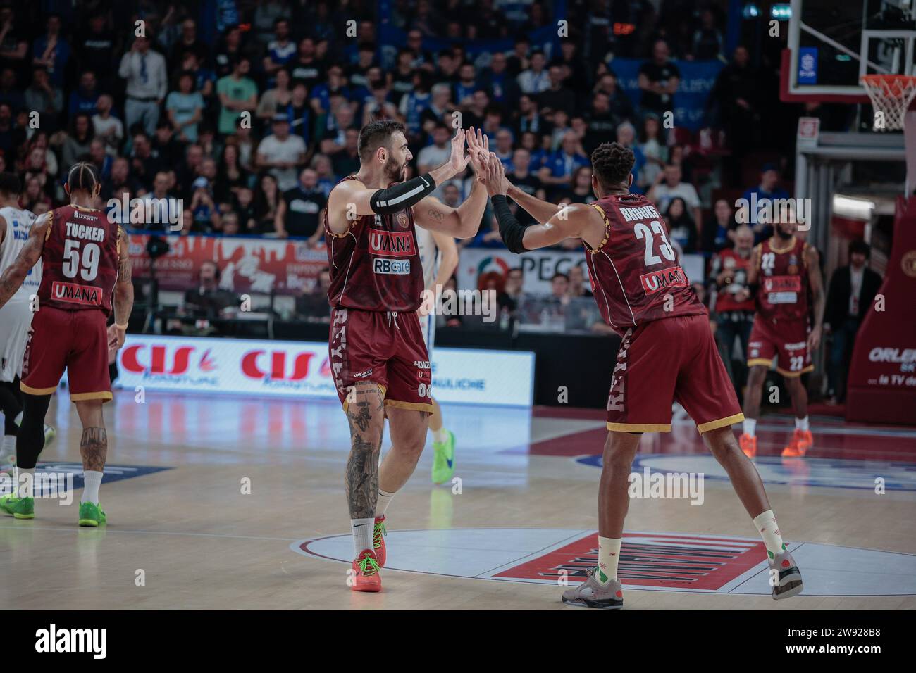 Venice, Italy. 23rd Dec, 2023. Amedeo Tessitori (Umana Reyer Venezia ...