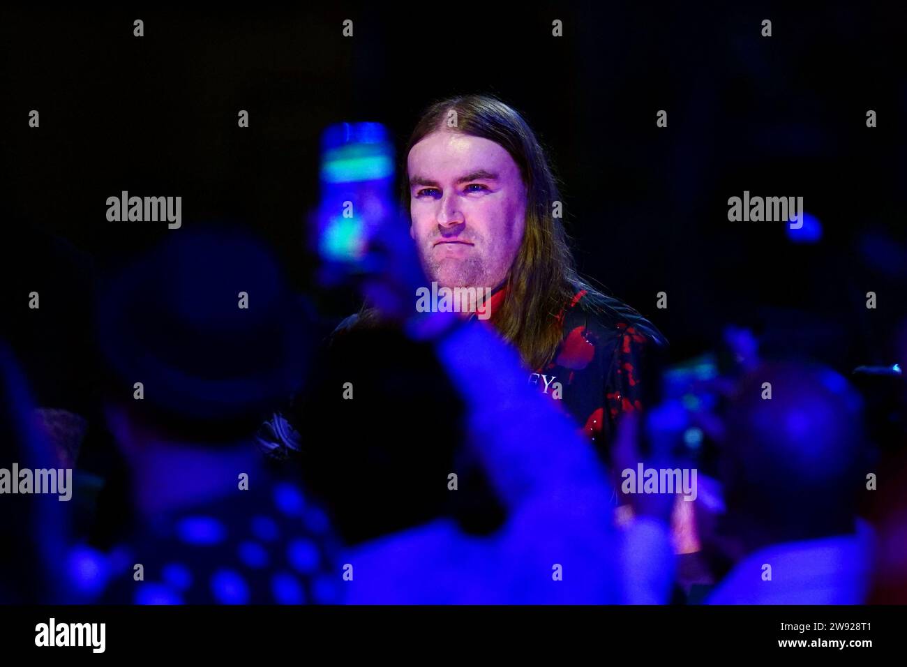 Ryan Searle before his match against Tomoya Goto on day nine of the ...