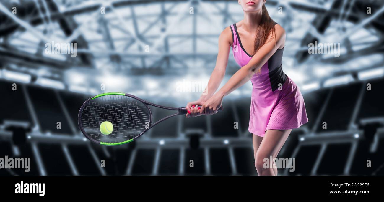 No name image of a tennis player. Sports concept. Mixed media Stock ...