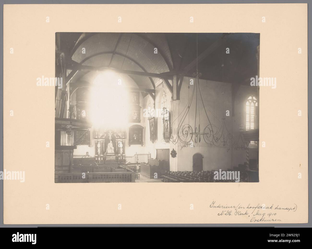 Interior of the Grote Kerk in Oosthuizen, Anonymous (Monumentenzorg ...