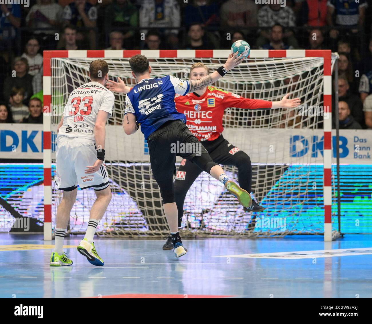 Eisenach, Deutschland. 23rd Dec, 2023. Justin Kurch (Kreis, THSV ...