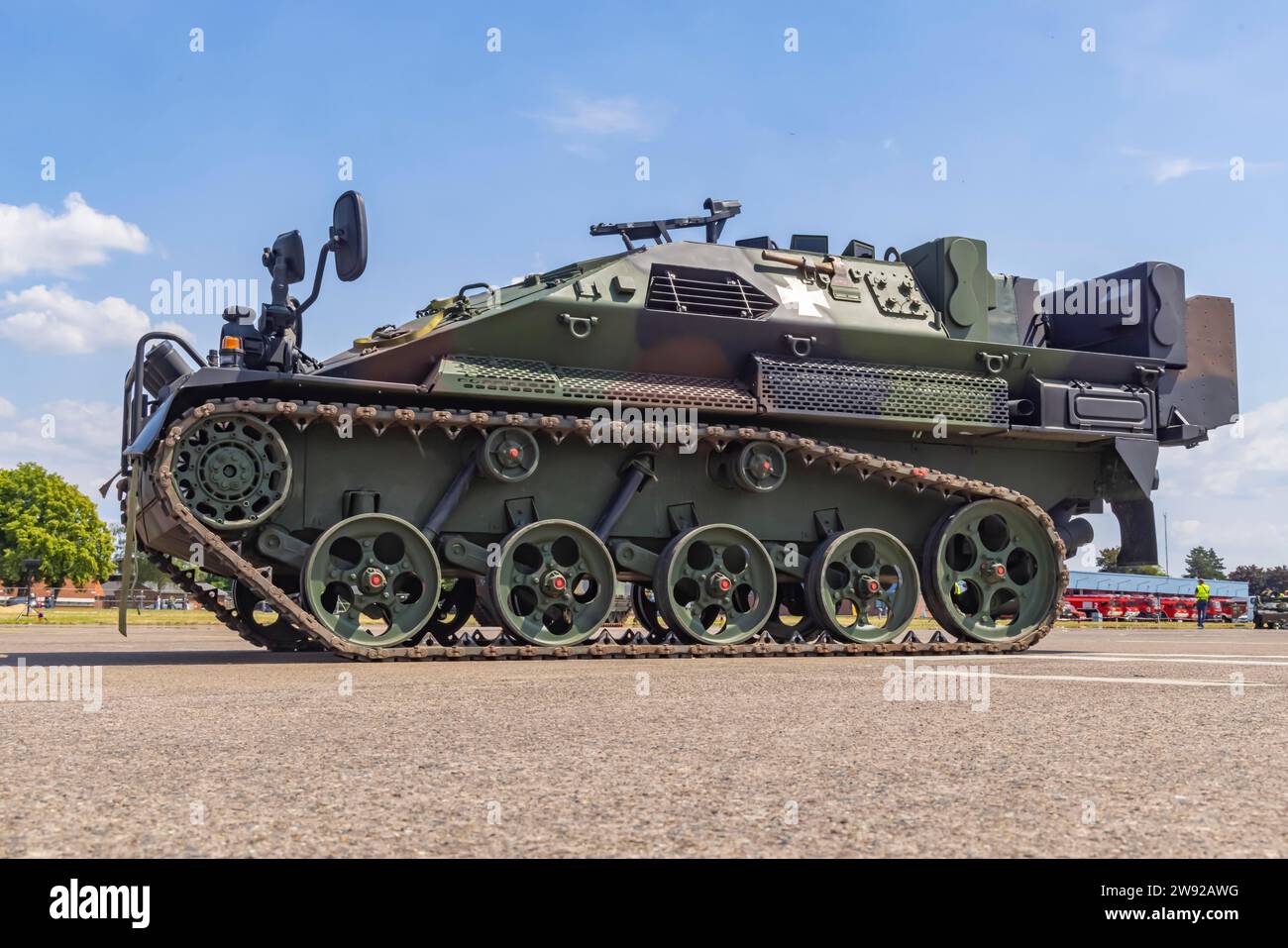 Light air defence system with weapon carrier OZELOT of the German Armed ...
