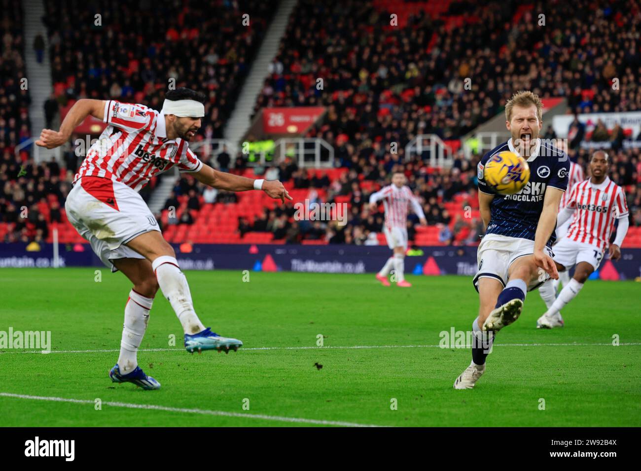 Stoke On Trent, UK. 23rd Dec, 2023. Mehdi Leris #27 of Stoke City ...