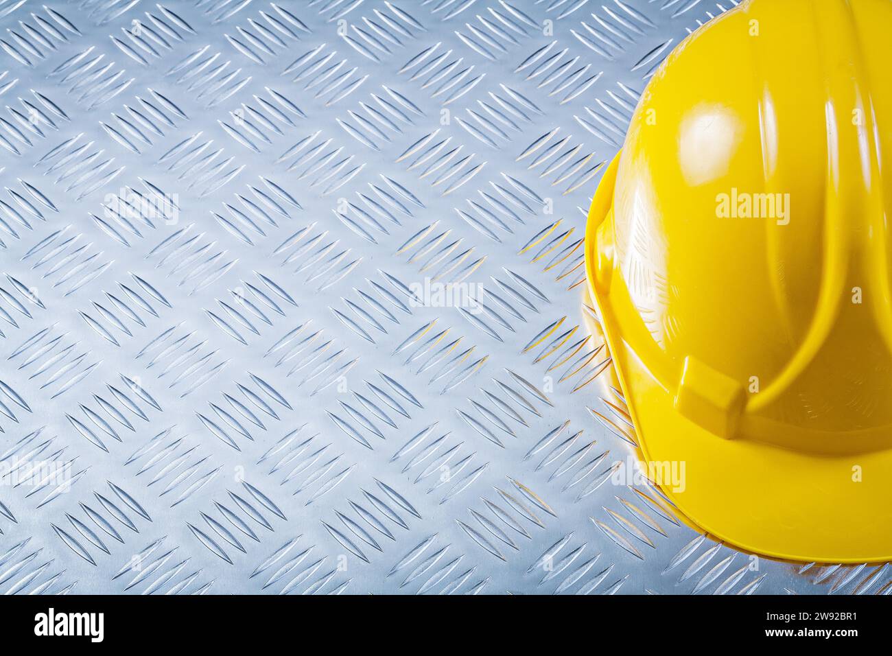 Building helmet on corrugated sheet metal Copy of room construction ...