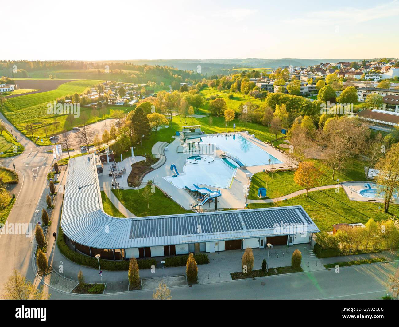 Outdoor swimming pool slides hi-res stock photography and images - Alamy