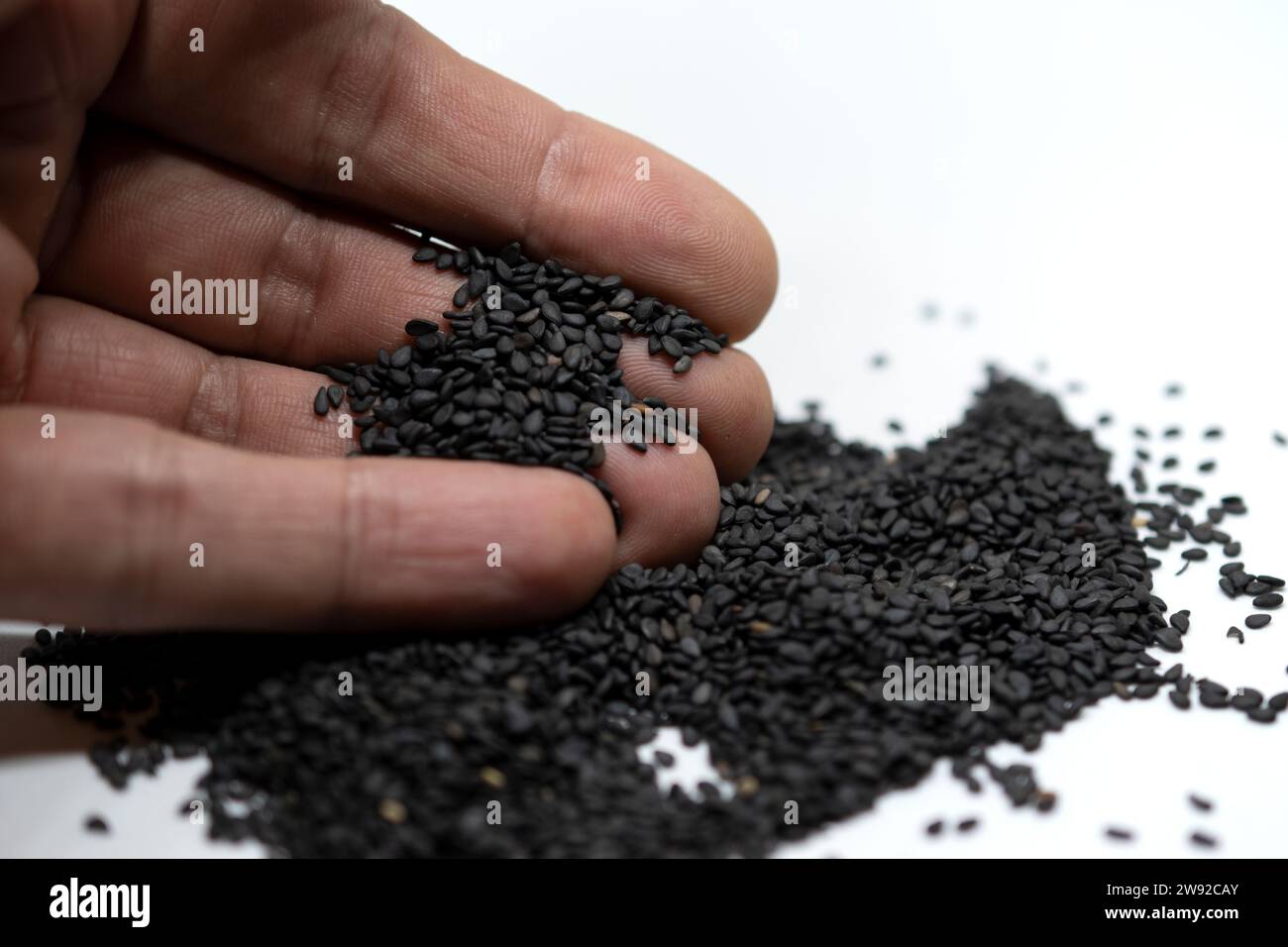 black sesame seeds Stock Photo - Alamy