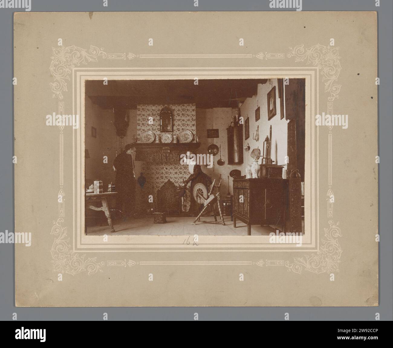 Interior of a living room, decorated in the old style of Texel with ...