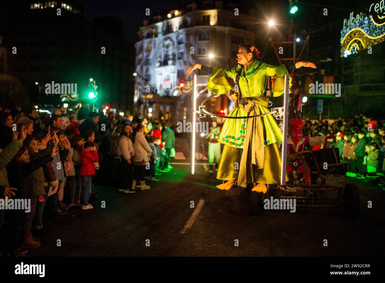 Bilbao, Vizcaya, Spain. 23rd Dec, 2023. Lamia, a character in Basque ...