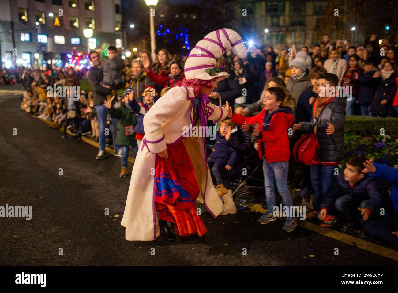 Bilbao, Vizcaya, Spain. 23rd Dec, 2023. Mari Domingi, a character from ...