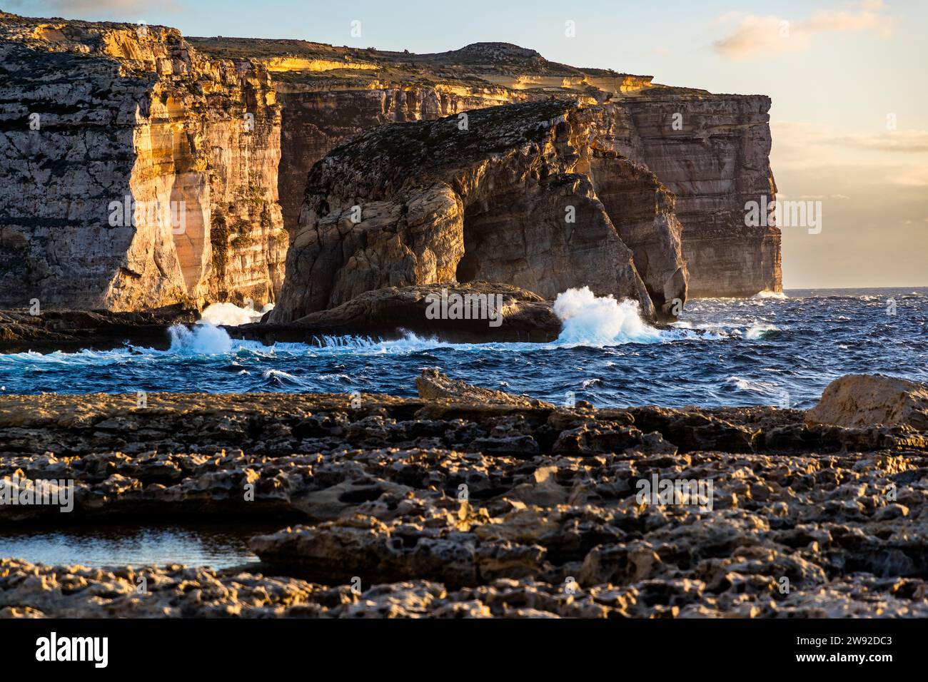 Tilt Rock II and Fungus Rock at Dweira Bay in the west of the island of ...