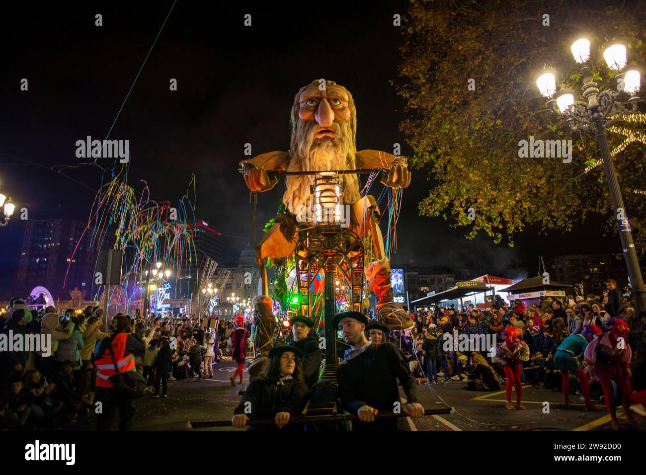 Bilbao, Vizcaya, Spain. 23rd Dec, 2023. Basajaun, a character of Basque ...