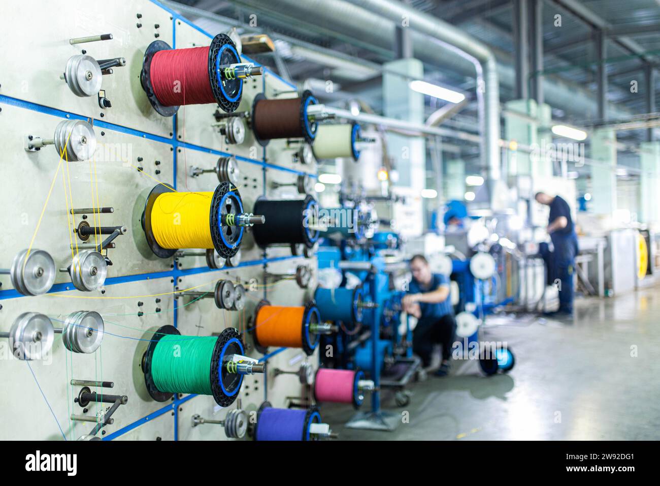 Industrial production of fiber optic cable for telecommunication ...