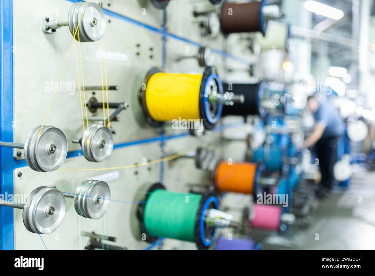 Industrial production of fiber optic cable for telecommunication ...