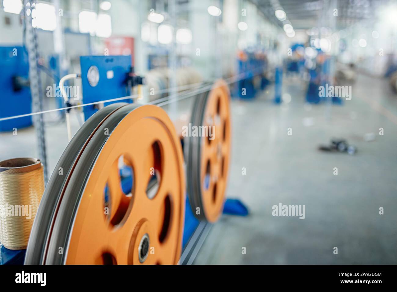 Industrial production of fiber optic cable for telecommunication ...