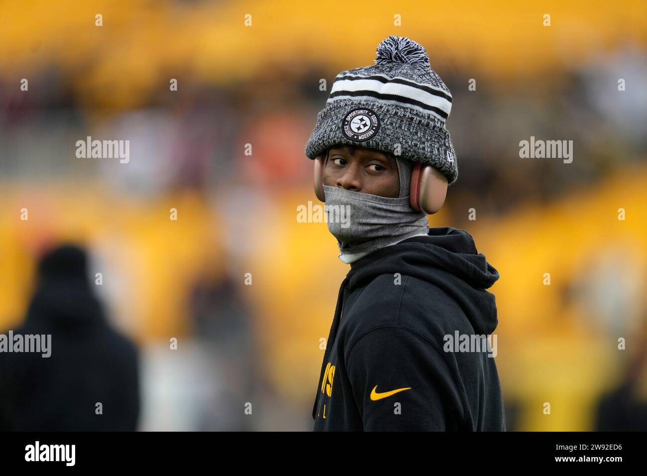 Pittsburgh Steelers wide receiver George Pickens during warmups before ...