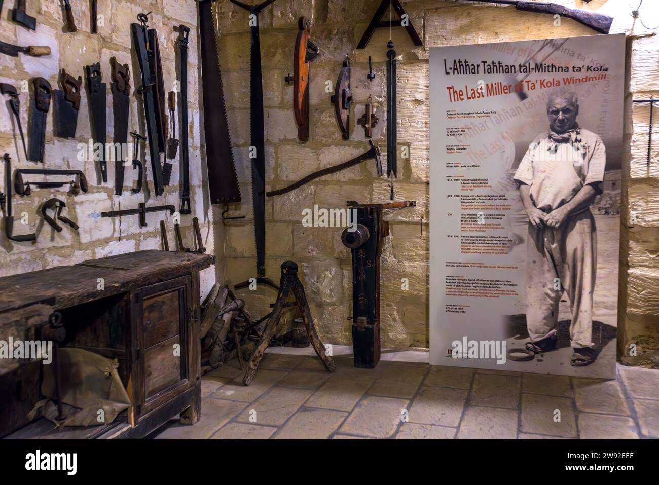 The Ta' Kola windmill was built in 1700. It is still in working order ...
