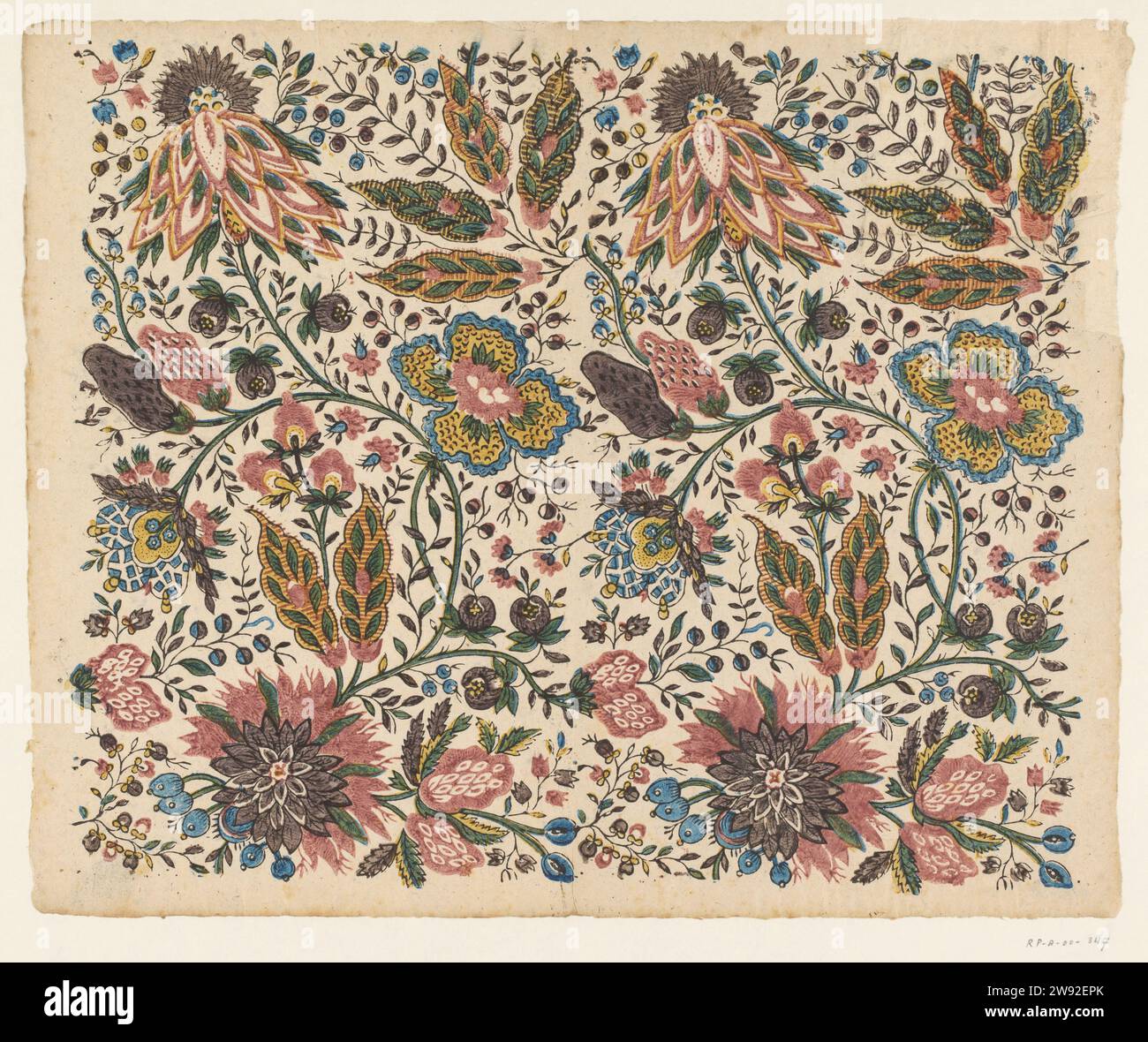 Fantasy 'Persian' flowers, Anonymous, 1800 - 1850 Leaf with fantasy ...