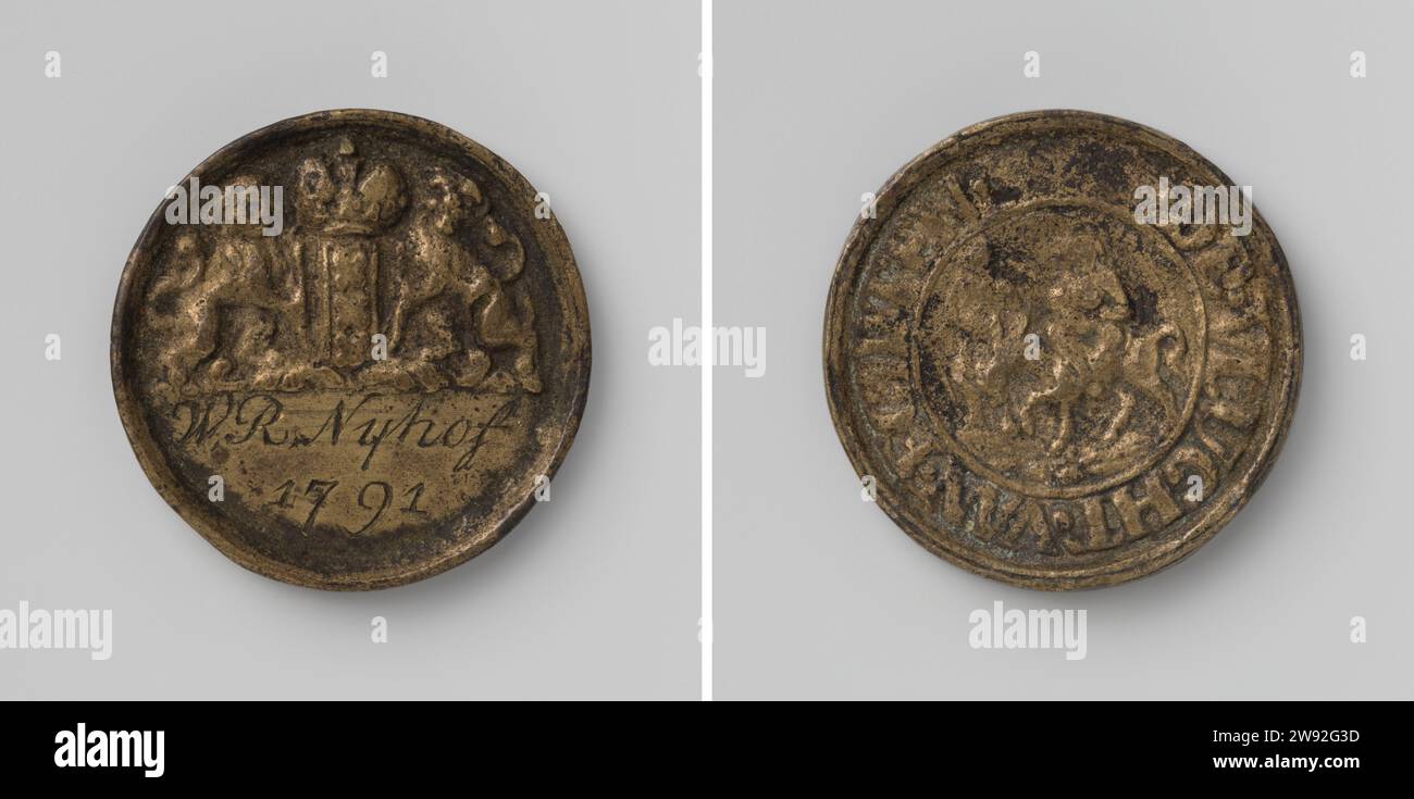 Timmer's guild of Amsterdam, Gildepenning van W.R. Nijhof, Anonymous ...