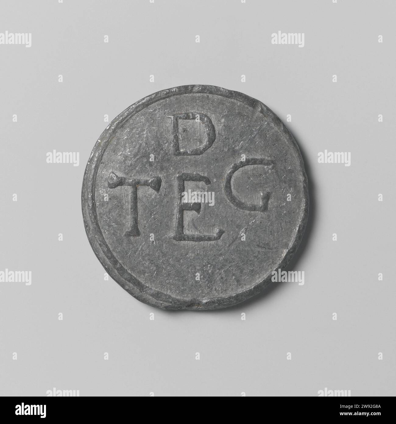 Turfdragersgilde van Amsterdam, presentiepenning met letter E ...