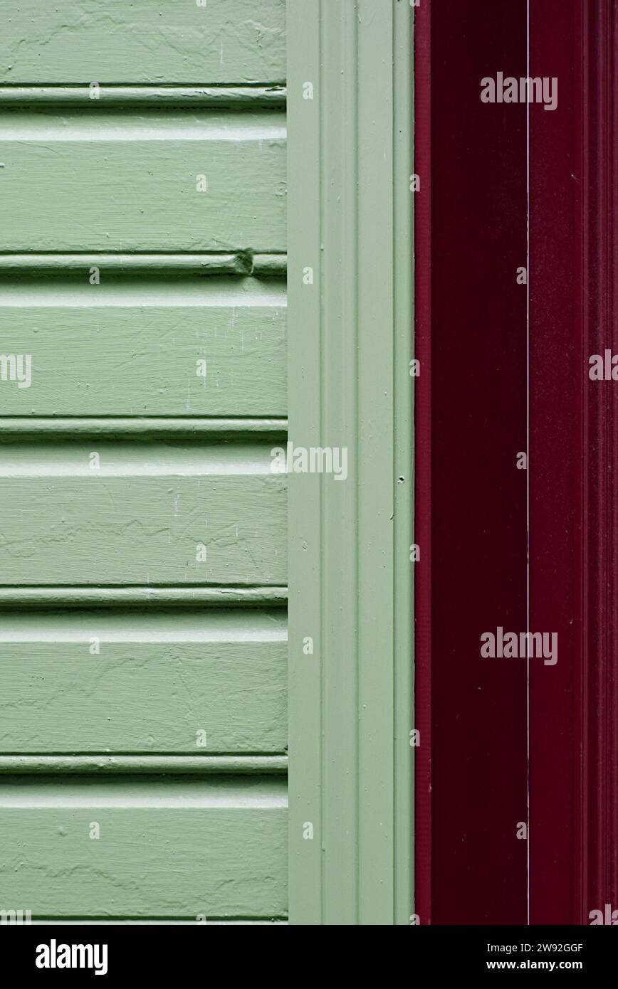 Green and red door frames Stock Photo - Alamy