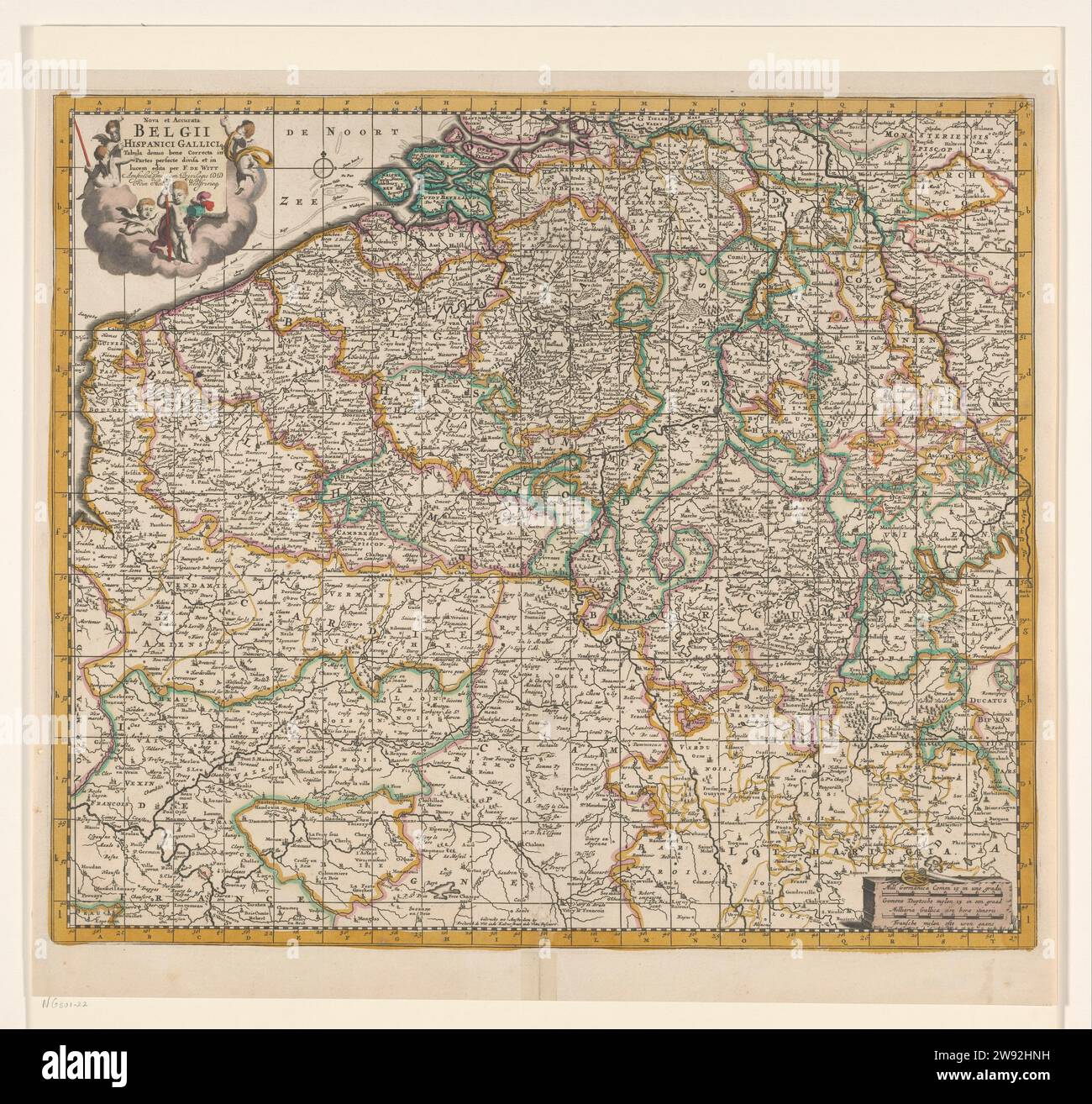 Map of the southern (Spanish) Netherlands, Frederik de Wit, 1688 Map of ...