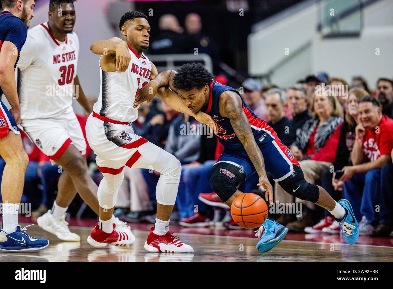 Raleigh, NC, USA. 23rd Dec, 2023. Detroit Mercy Titans guard Donovann ...