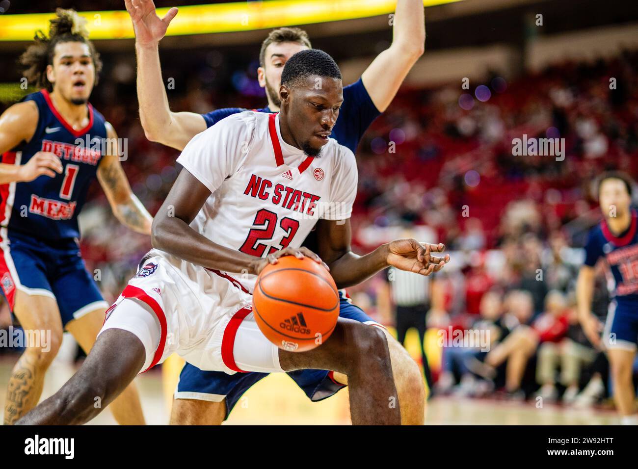 Raleigh, NC, USA. 23rd Dec, 2023. North Carolina State Wolfpack forward ...