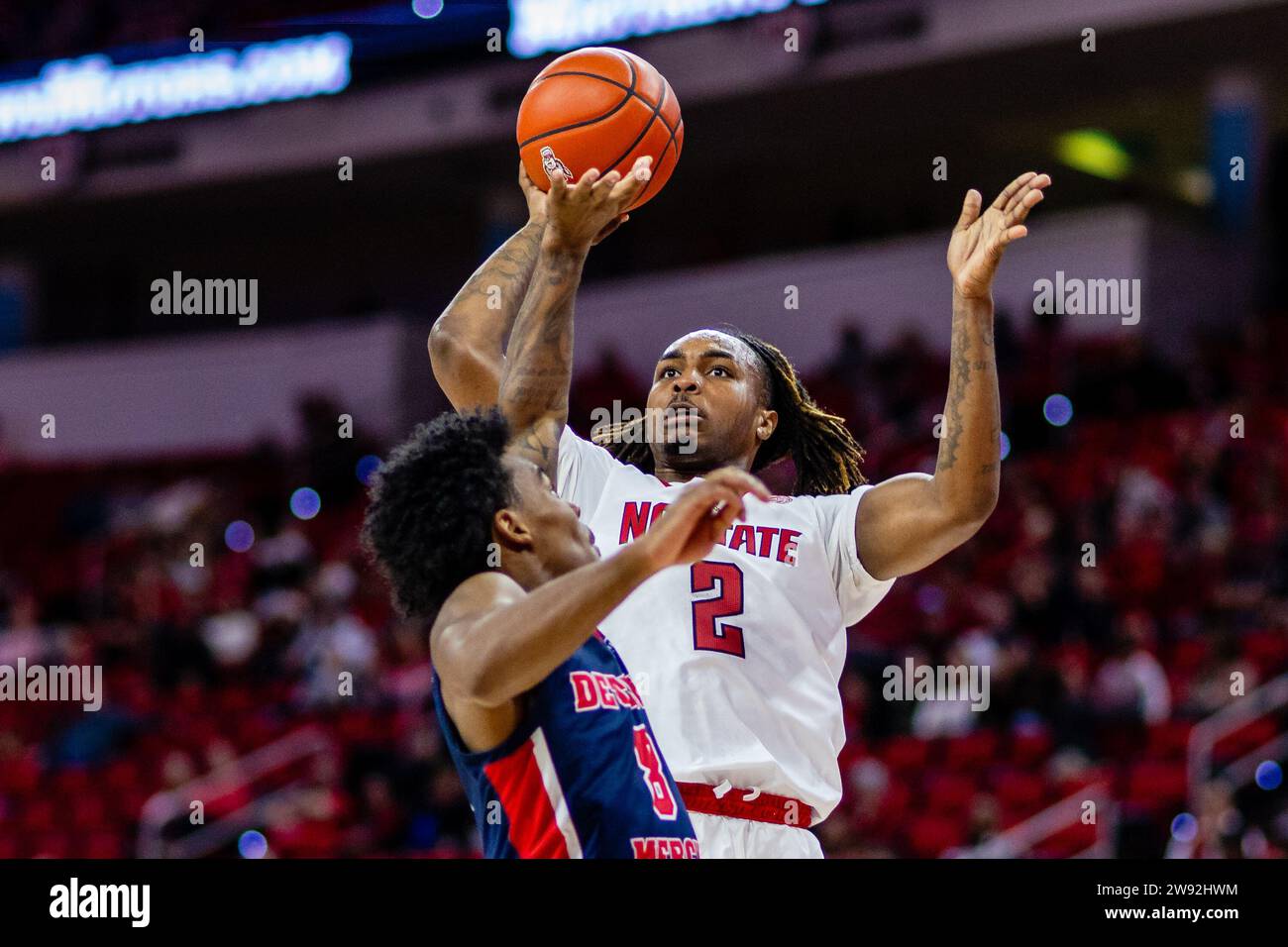 Raleigh, NC, USA. 23rd Dec, 2023. North Carolina State Wolfpack guard ...