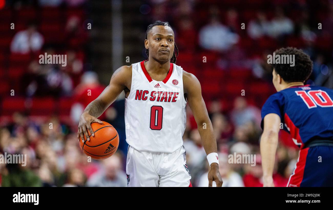 Raleigh, NC, USA. 23rd Dec, 2023. North Carolina State Wolfpack guard ...