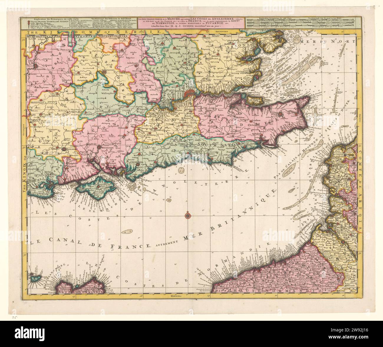 Map of the Channel and the Coasts of southern England and Northwest ...