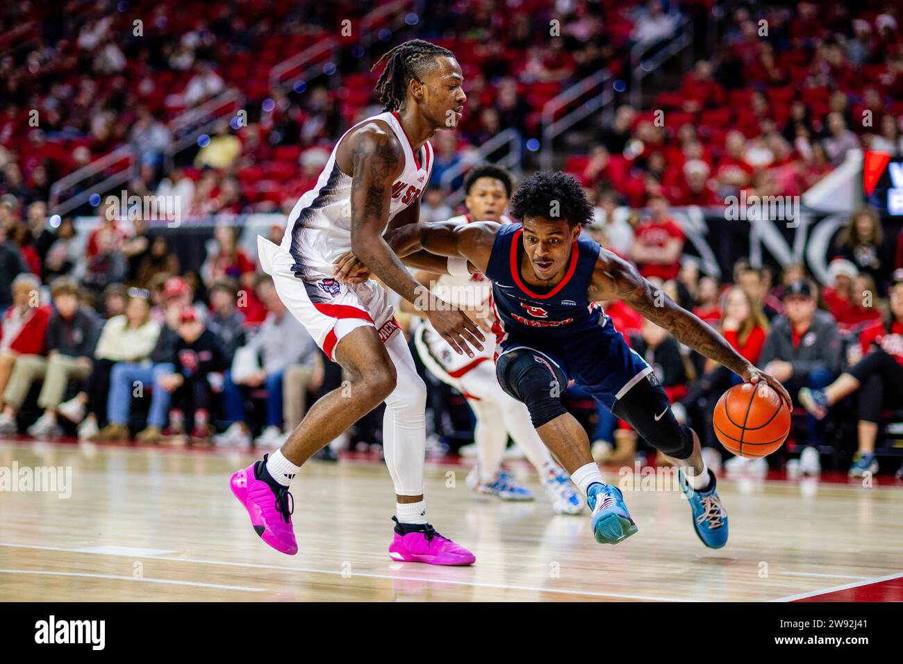 Raleigh, NC, USA. 23rd Dec, 2023. Detroit Mercy Titans guard Donovann ...