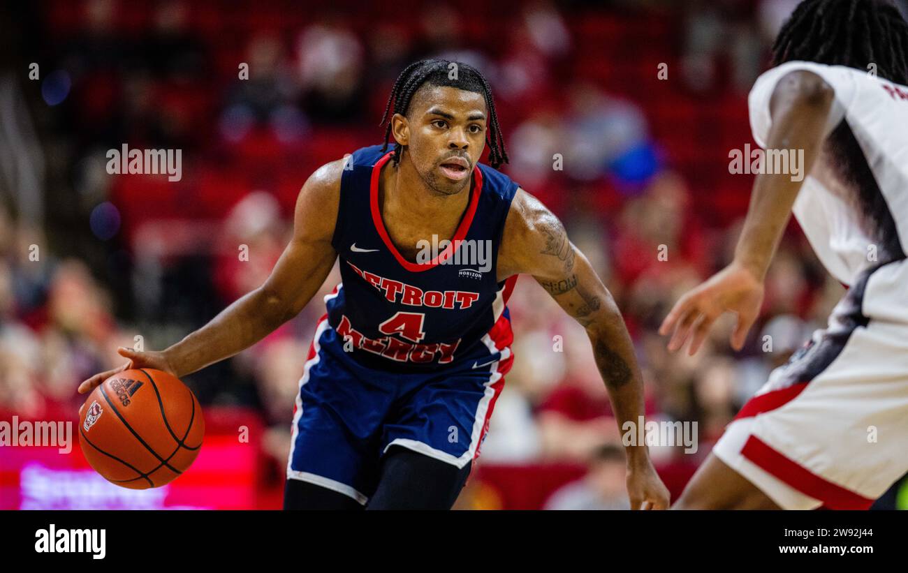 Raleigh, NC, USA. 23rd Dec, 2023. Detroit Mercy Titans guard Marcus ...