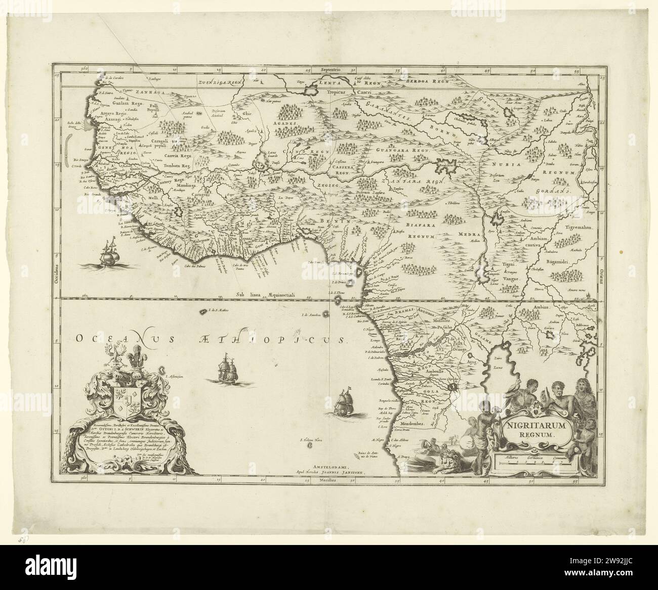 Map of West Africa, Johannes Janssonius of Waesberg (i), 1675 - 1700 ...
