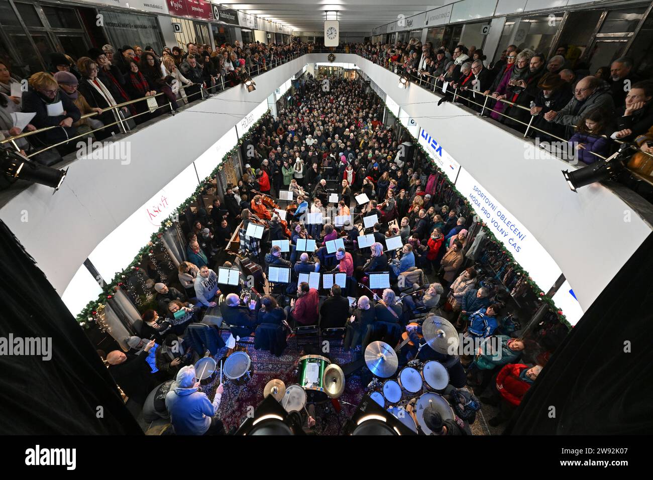 Brno, Czech Republic. 23rd Dec, 2023. Singing of Jakub Jan Ryba's Czech ...