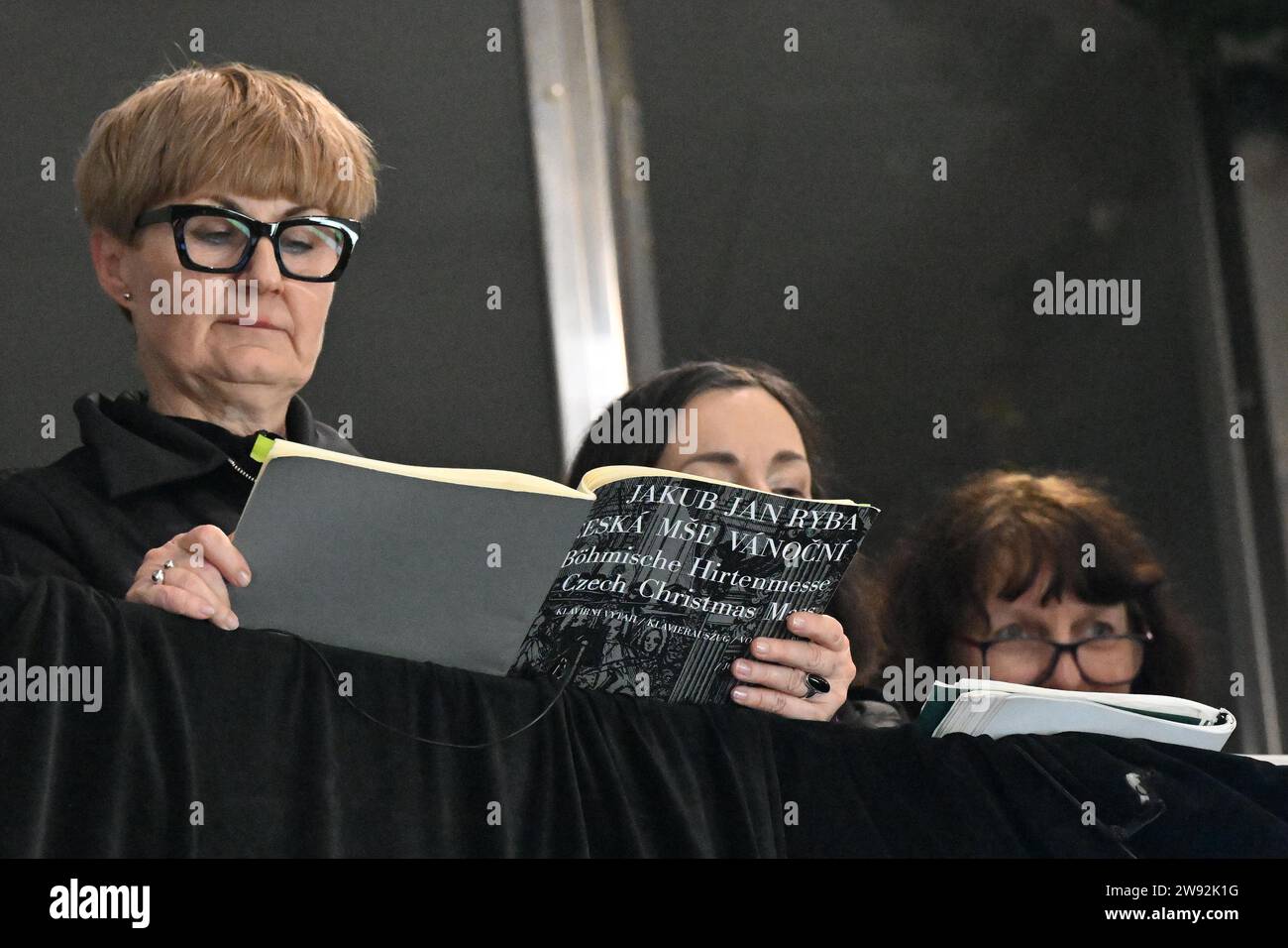 Brno, Czech Republic. 23rd Dec, 2023. Singing of Jakub Jan Ryba's Czech ...