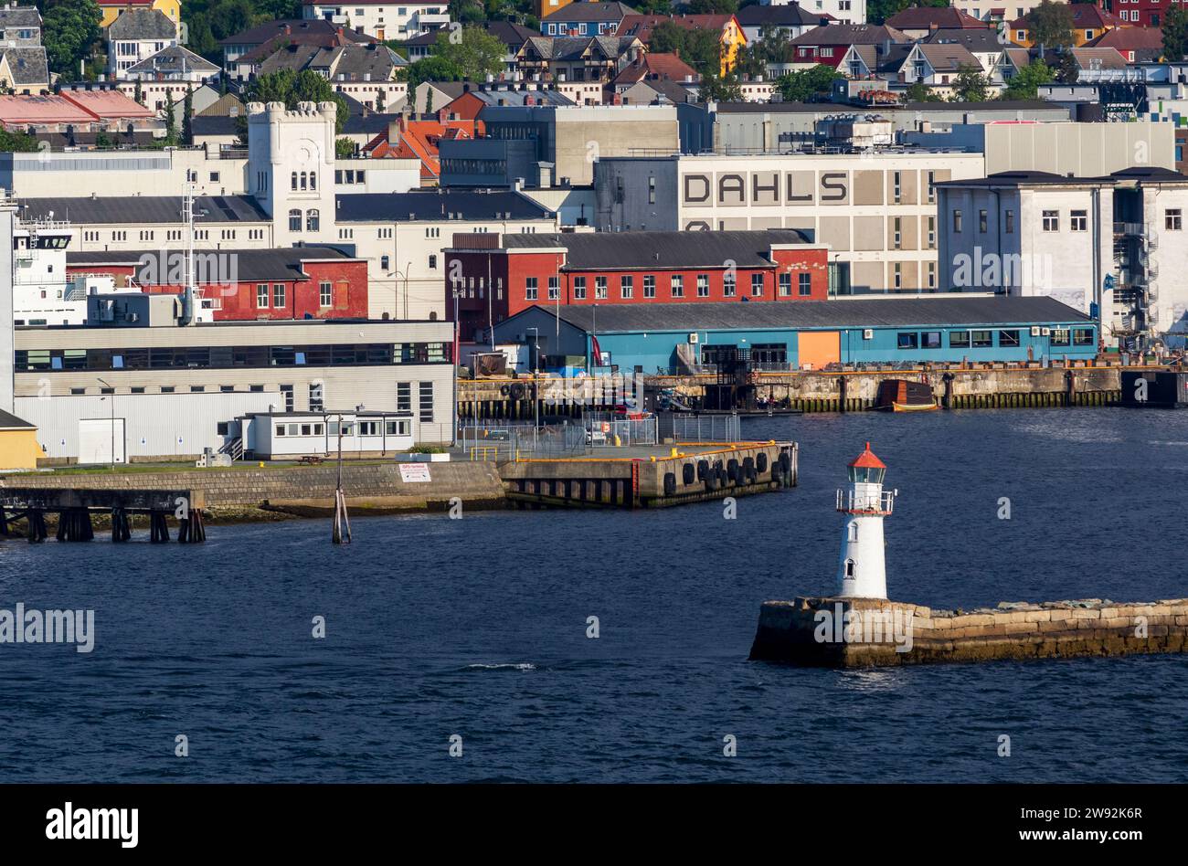 Lade Molja Lighthouse, Trondheim, Trondelag County, Norway Stock Photo ...