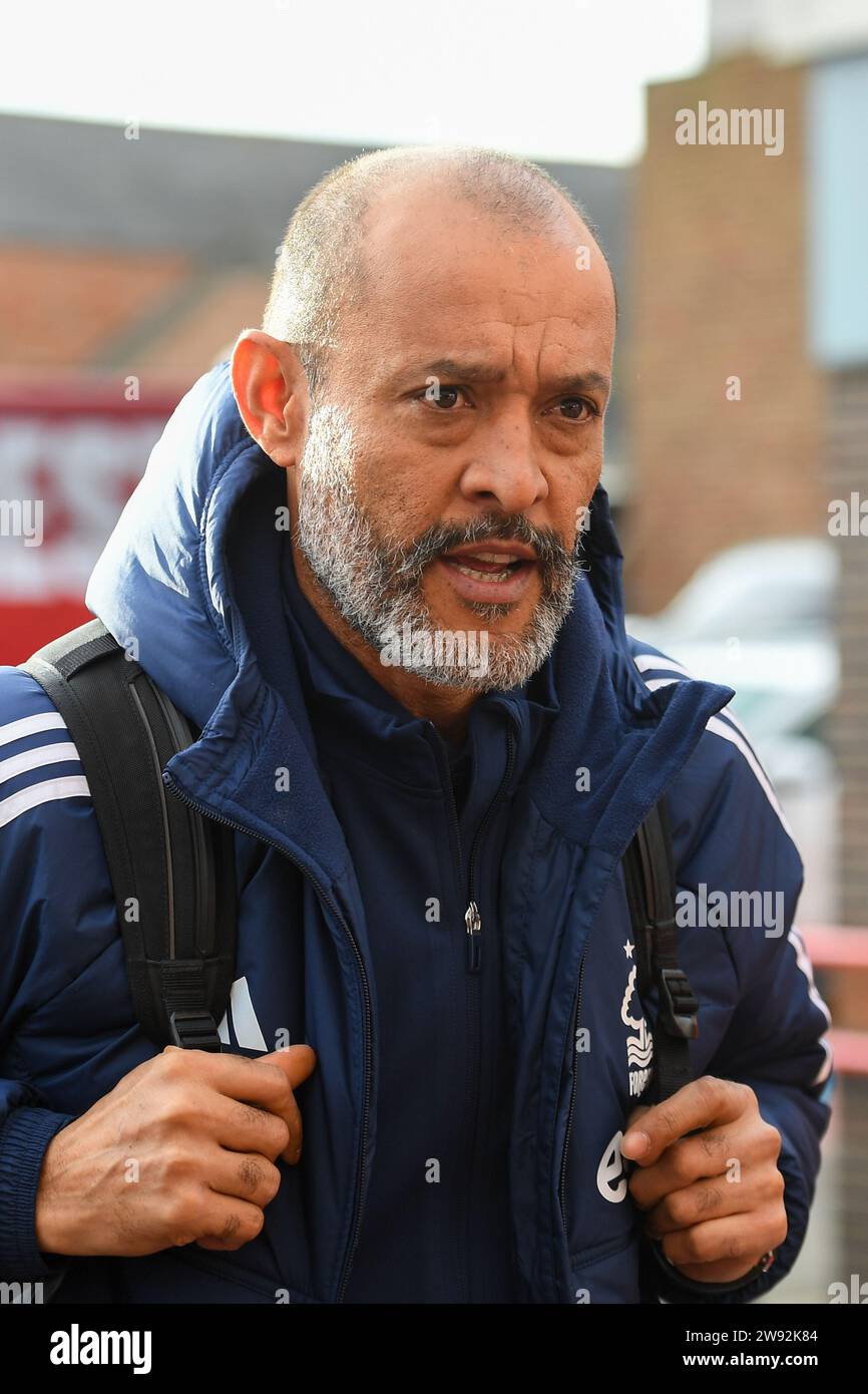 Nottingham, UK. 23rd Dec 2023. Nuno Espirito Santo, Nottingham Forest ...