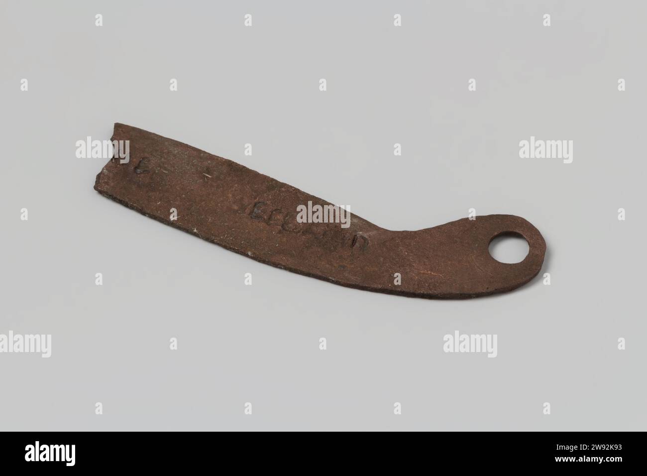 Screw plate of a musket from the wreck of the East Indians' t Vliegend ...