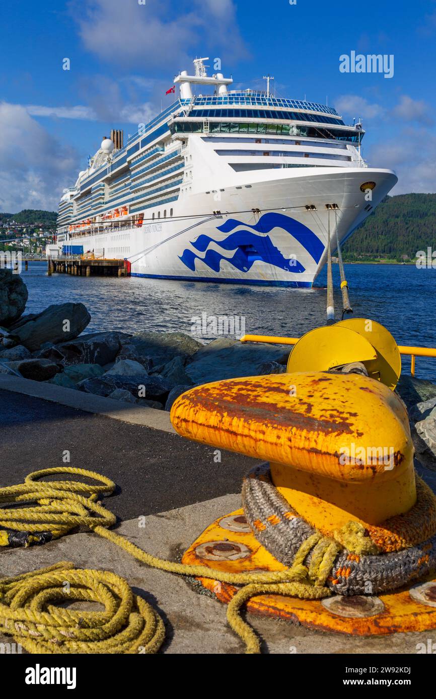 Cruise ship Island Princess, Brattora District, Trondheim, Trondelag ...