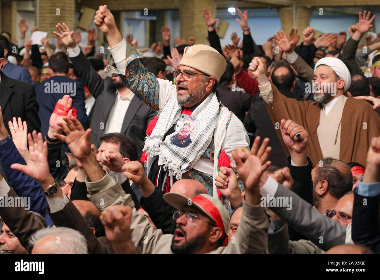 Tehran, Iran. 23rd Dec, 2023. Supporters from Kerman and Khuzestan ...