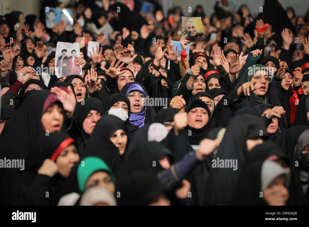 Tehran, Iran. 23rd Dec, 2023. Supporters from Kerman and Khuzestan ...