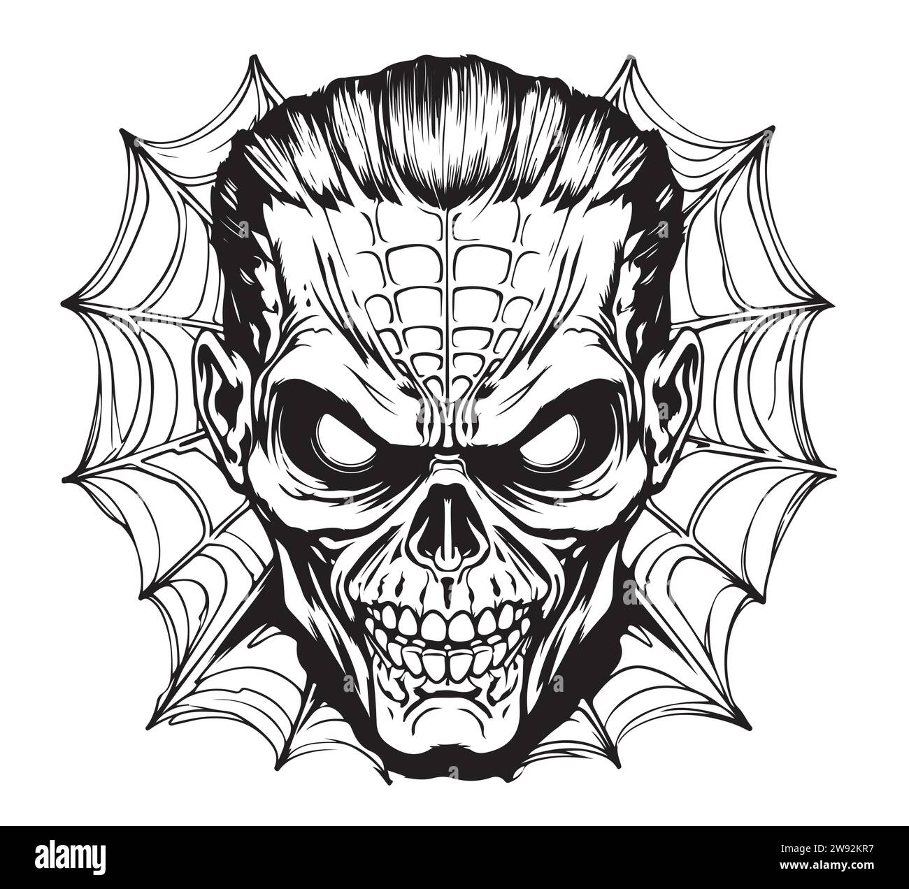 Halloween Character Vector Art Zombie Psychedelic illustrations Stock ...