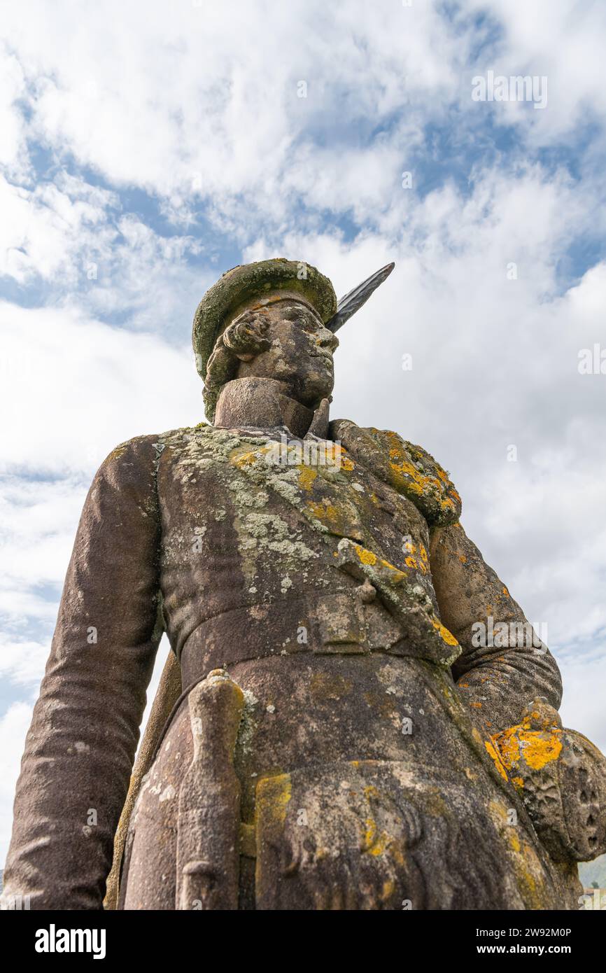 Statue of the Unknown Highlander at the top of the 1745 Jacobite rising ...