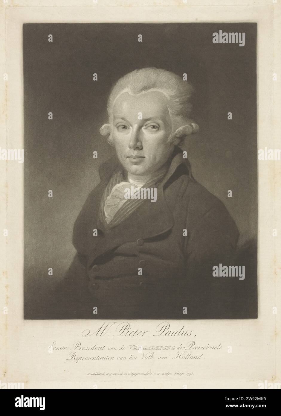 Portrait of Pieter Paulus, Charles Howard Hodges, 1795 print Portrait ...