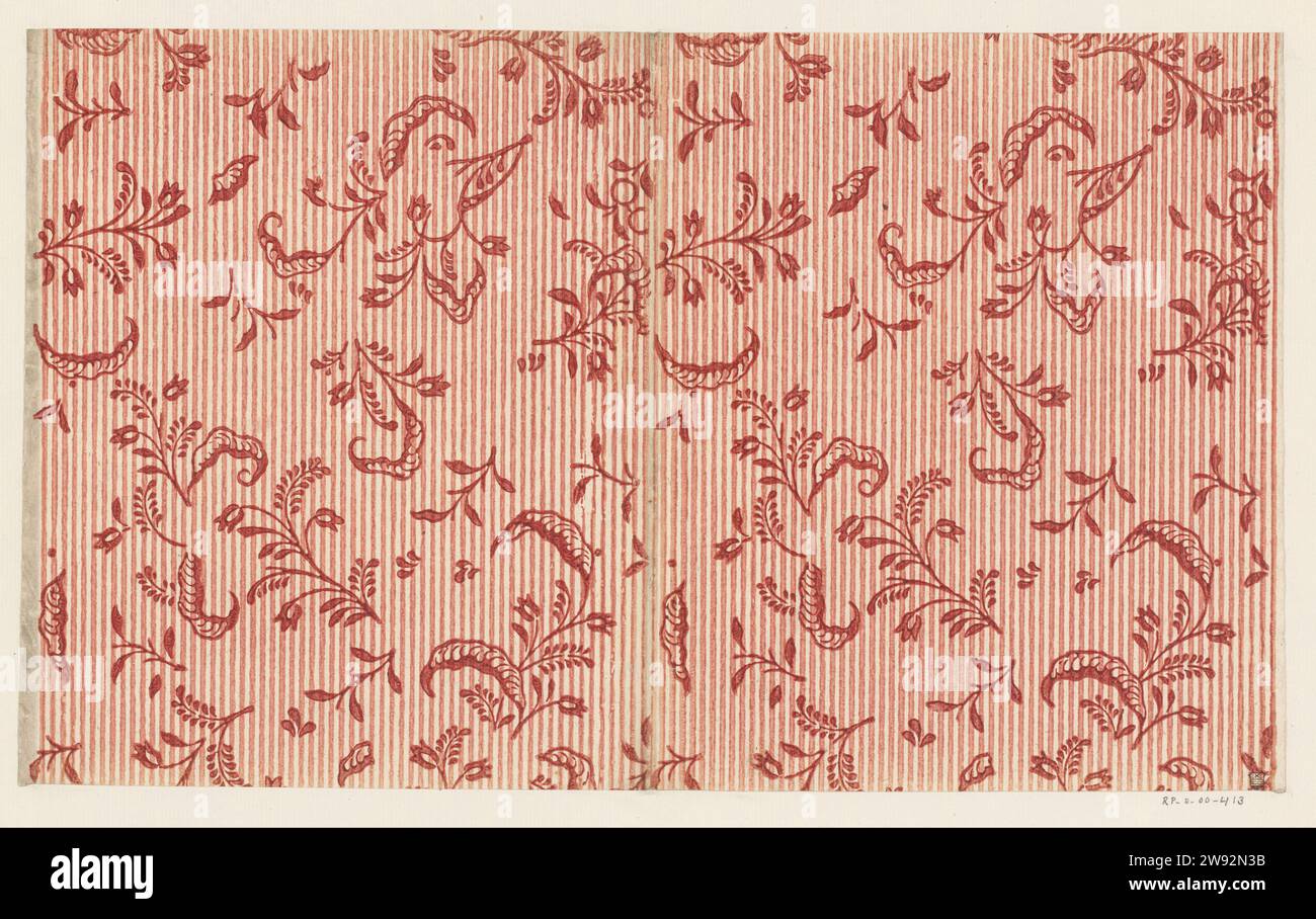 Sheet with spreading pattern made of lines on Line Fond, Anonymous ...