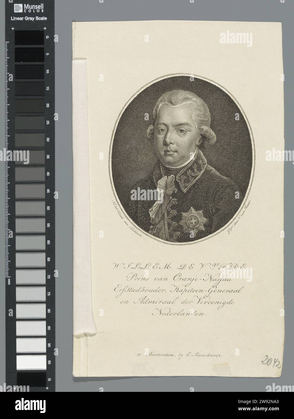 Portrait of Willem V, Prince of Oranje -Nassau, Willem van Senus, after ...