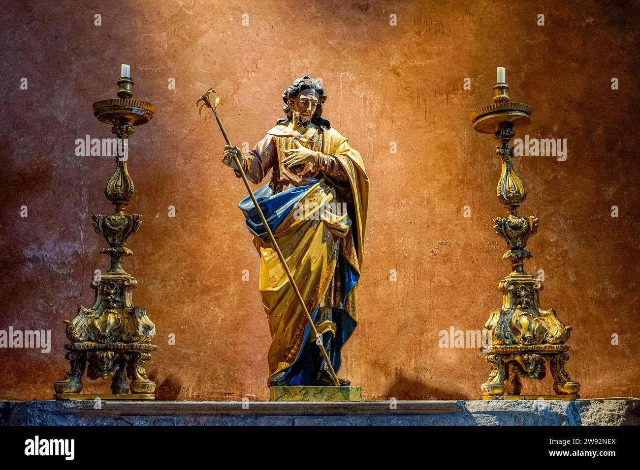 religious figures of saints from the catholic church of São Domingos in ...